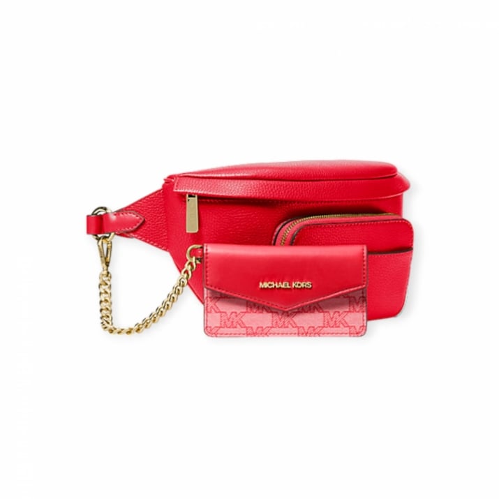 Michael Kors дамска чанта Maisie Large Pebbled Leather 2-in-1 red ... Michael Kors дамска чанта Maisie Large Pebbled Leather 2-in-1 red ...